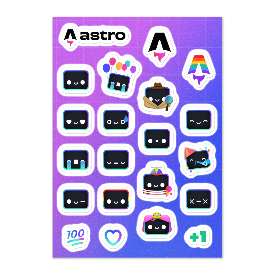 Holographic Astronaut Sticker Pack | Astro Shop